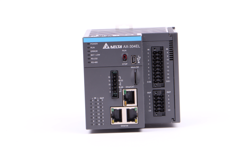 AX-304ELA0PA1P Delta AX-3 CPU, 4 assen, 16 DI, 8 DO, PNP
