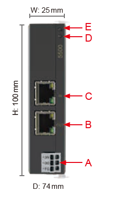 R1-EC5500D1 Delta Remote header station AX EtherCAT, RJ45 x2
