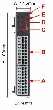 R1-EC5621D0 Delta AX remote module positioning, 1 channel