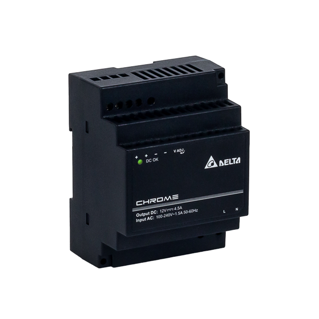 DRC-12V60W1AZ Delta DC Power Supply Chrome 12 Vdc, 4.5 A, 54 W