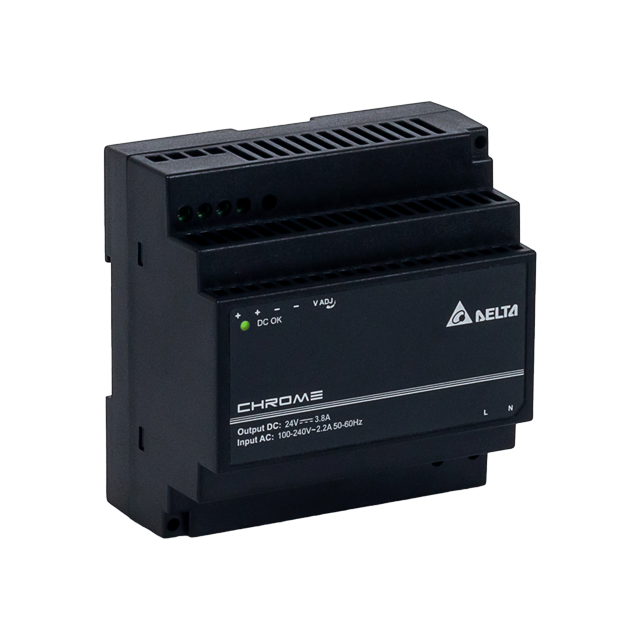 DRC-24V100W1AZ Delta DC Power Supply Chrome 24 Vdc, 3.8 A, 100 W