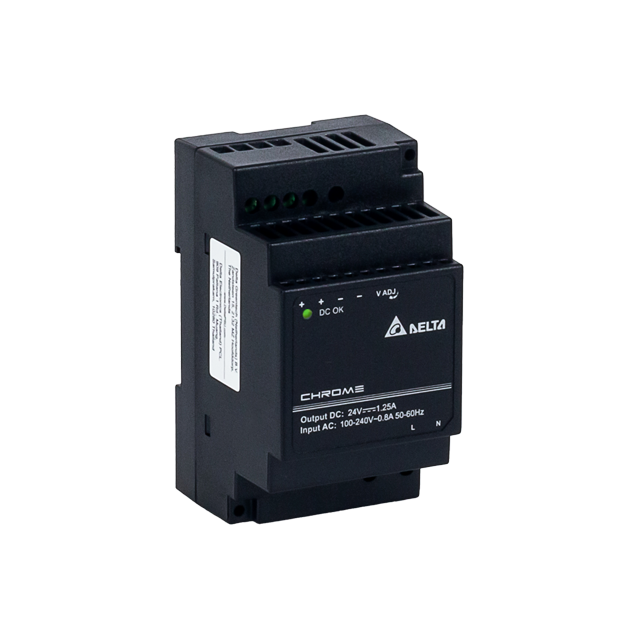 DRC-24V30W1AZ Delta DC Power Supply Chrome 24 Vdc, 1.25 A, 30 W