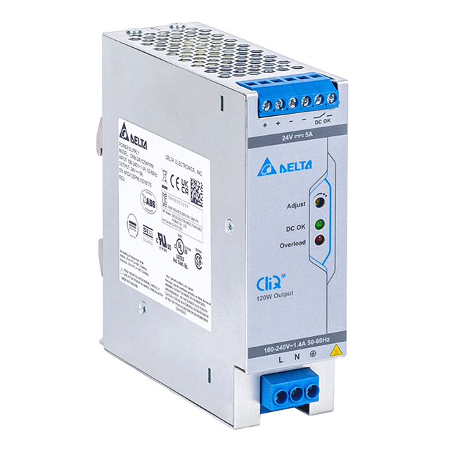 DRM-24V120W1PN Delta DC power supply CliQ 24 Vdc, 5 A, 120 W