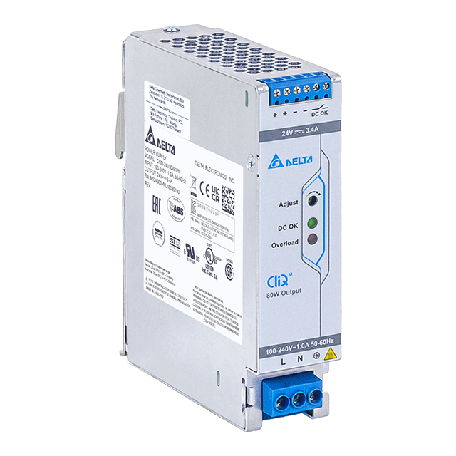 DRM-24V80W1PN Delta DC-voeding CliQ 24 Vdc, 3,4 A, 80 W